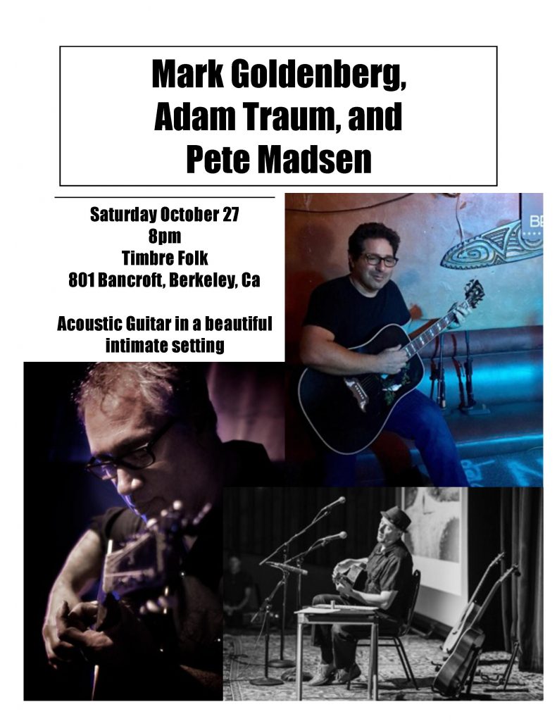 Mark Goldenberg, Adam Traum and Pete Madsen, Guitars - Timbre Folk and ...